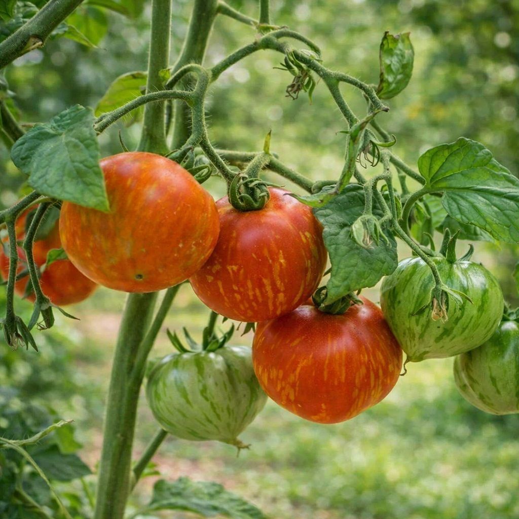 PAINTED LADY – red striped tomato