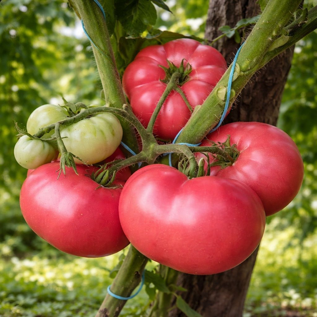 DWARF SNAKEBITE – round-flat pink tomato
