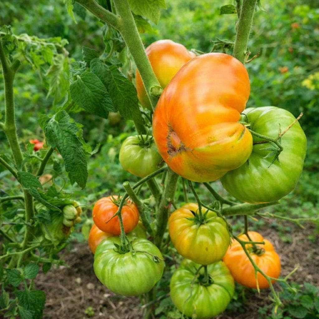 DWARF JOHN BEIDLER — round-flat ribbed tomato